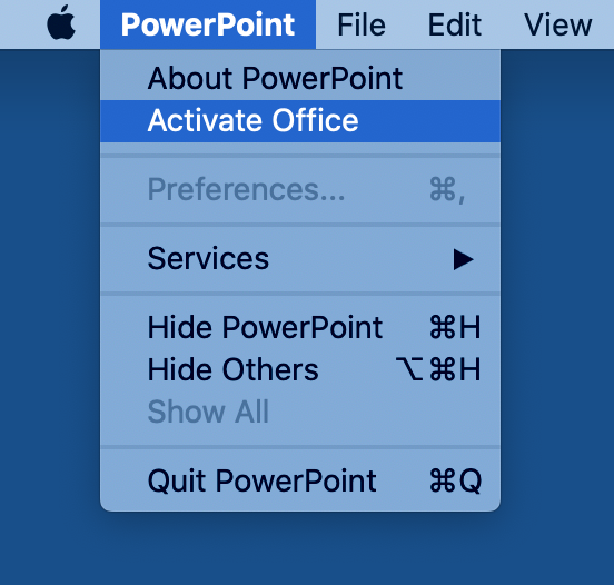 Activate Office 365 on your university Mac