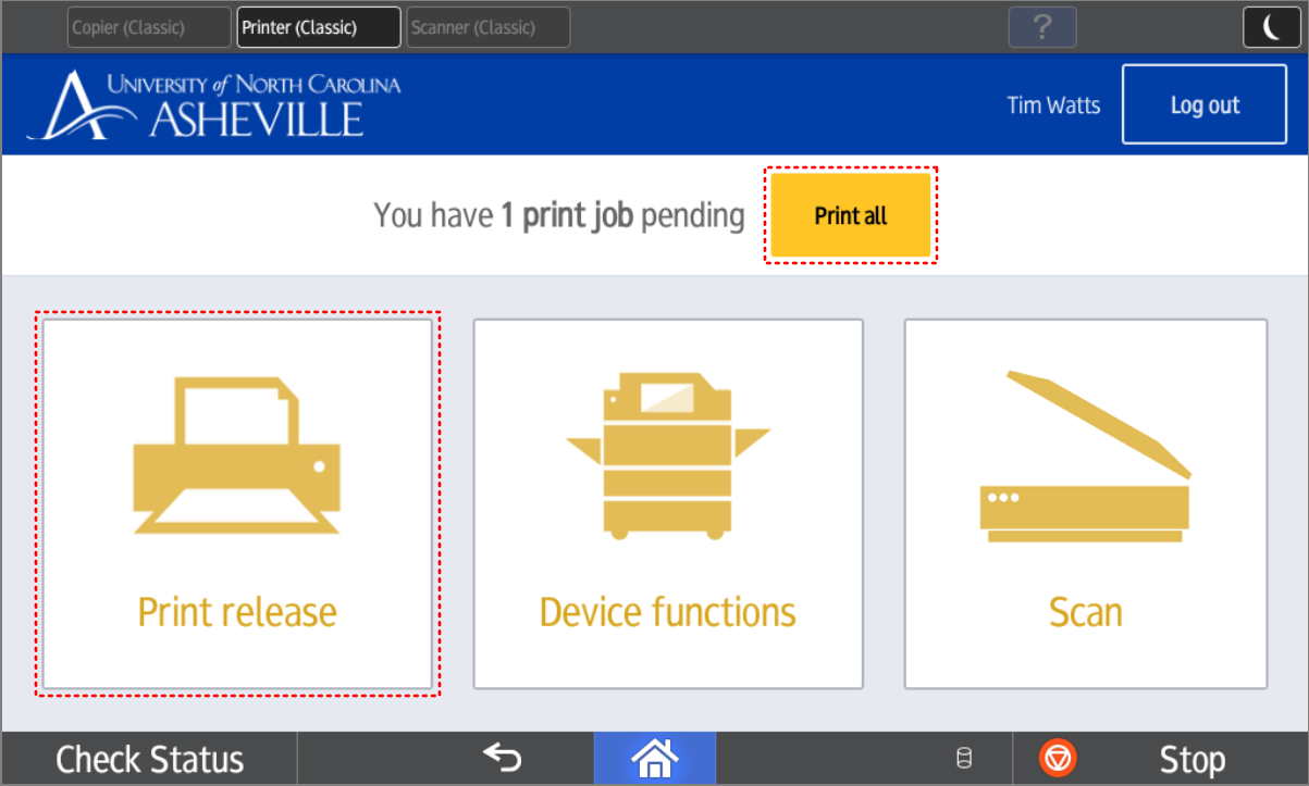 Hold and Release Printing on the MFD Fleet
