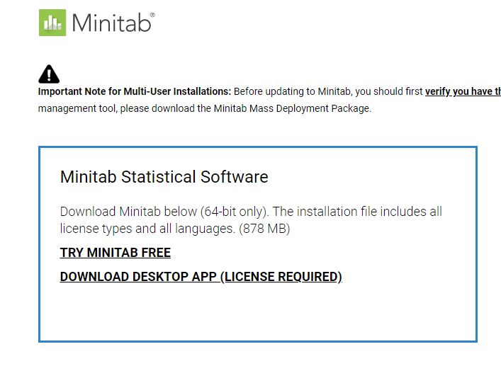 Minitab Online and Desktop Access Instructions