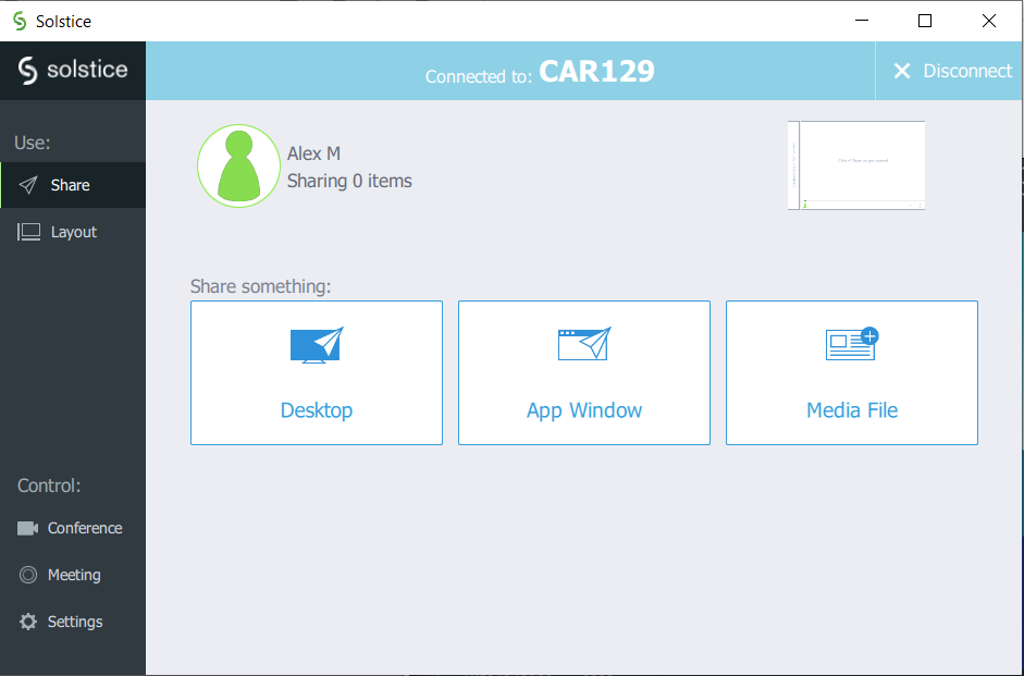 Mersive Solstice Wireless Display Connection