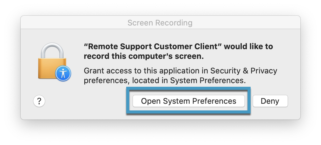 Allow ITS support to remotely view your screen
